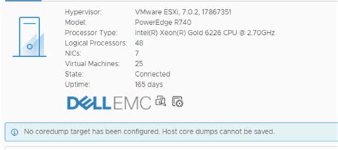 VMware ESXi 7 No Coredump Target Has Been Configured Tomaskalabis