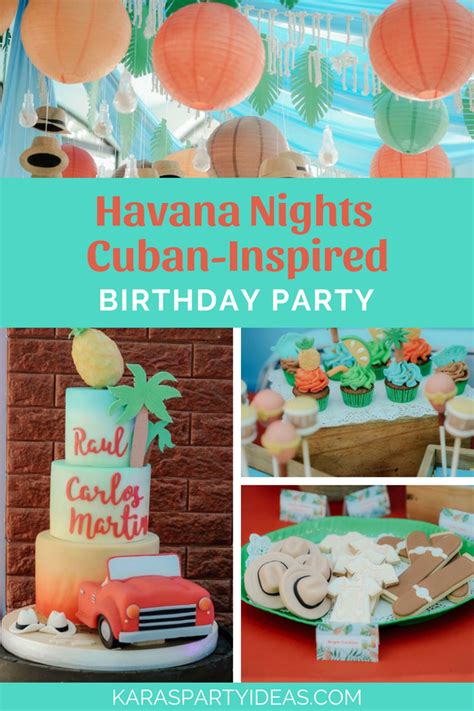 Karas Party Ideas Havana Nights Cuban Inspired Birthday Party Kara