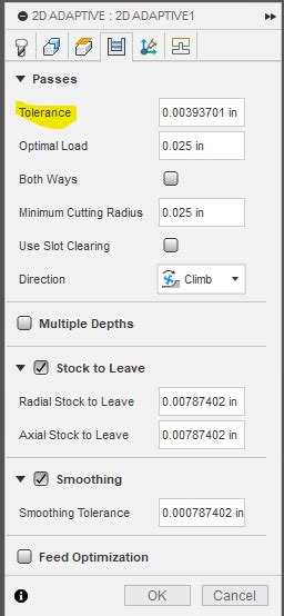 Problem With Adaptive Clearing And 2d Chamfer Machining Generation