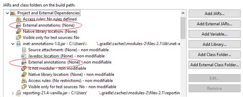How To Setup Eclipse External Null Annotations Via Gradle Help