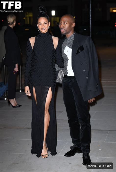 Alesha Dixon Sexy Seen Flaunting Her Hot Body In A Black Dress At The British Vogue X Self