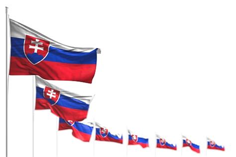 예쁜 슬로바키아 고립 된 깃발은 대각선을 배치 당신의 콘텐츠에 대 한 부드러운 초점과 장소 이미지어떤 기회 플래그 3d 그림 0