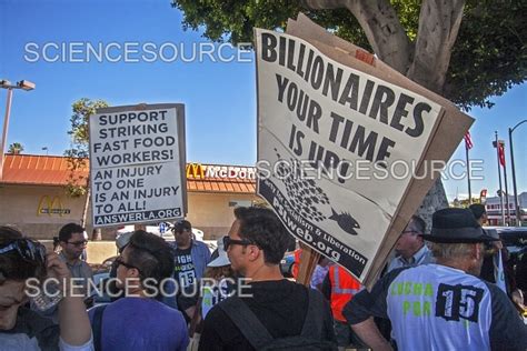 Fast Food Workers Protesting Stock Image Science Source Images