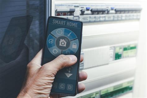 Premium Photo Smart Home Application On Smartphone Domotic Technology