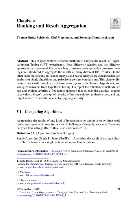 Pdf Ranking And Result Aggregation