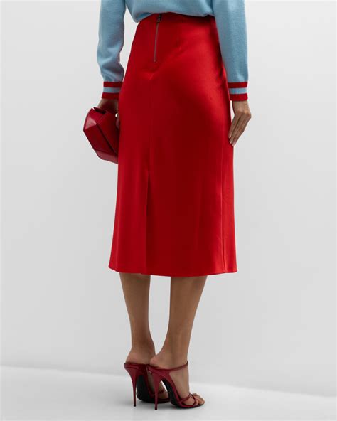 Alice Olivia Maeve Satin Slip Skirt Neiman Marcus