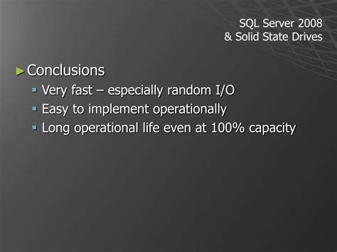 Ppt Sql Server Solid State Drives Powerpoint Presentation Id
