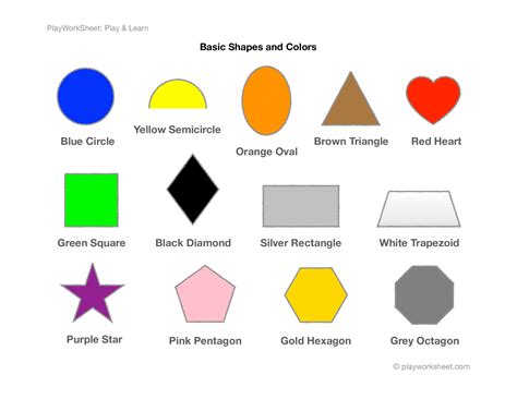 Shapes With Colors Printable