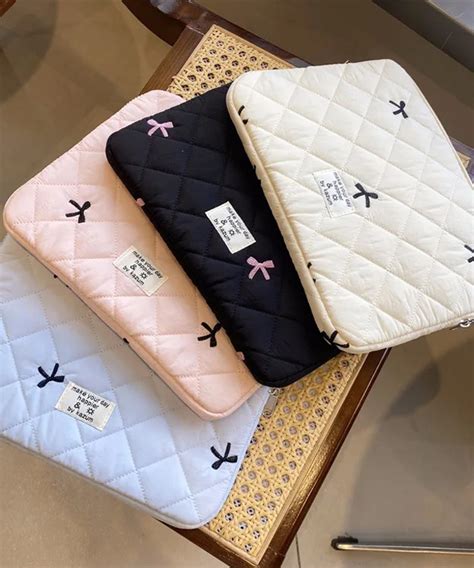 리본 자수 누비 아이패드 테브릿 케이스 노트북 가방 11인치 13인치 15인치 아이패드파우치 에이블리