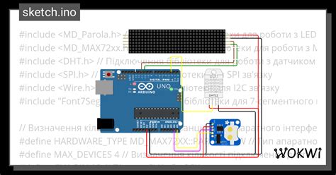 Цифровий годинник з датчиком температури та вологості Wokwi Esp32