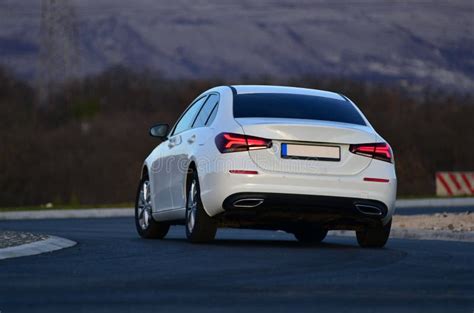Driving A Car At High Speed Around A Curve Stock Image Image Of Blur
