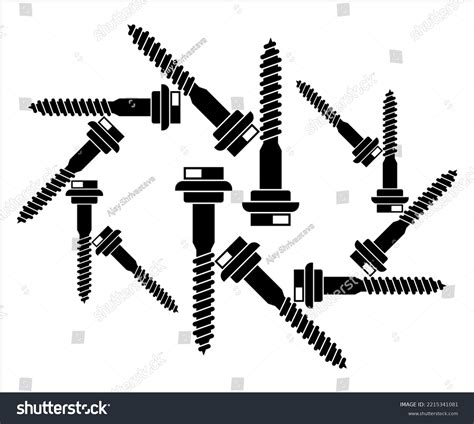Screw Icon Threaded Pin Fastener Vector Stock Vector Royalty Free