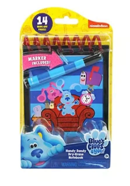 BLUES CLUES HANDY Dandy Notebook With Dry Erase Marker 14 Activity