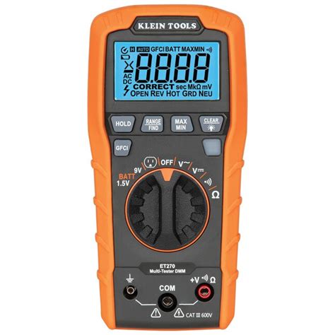 Klein Tools Multi Tester Digital Display Receptacle Tester Specialty Meter 600 Volt In The
