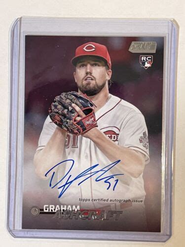 2023 Topps Stadium Club Graham Ashcraft Rookie Rc Reds On Card Auto Ebay