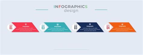 단계 인포 그래픽 템플릿 디자인 프리미엄 벡터