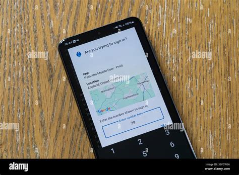 Android Smartphone With The Microsoft Authenticator App Showing A