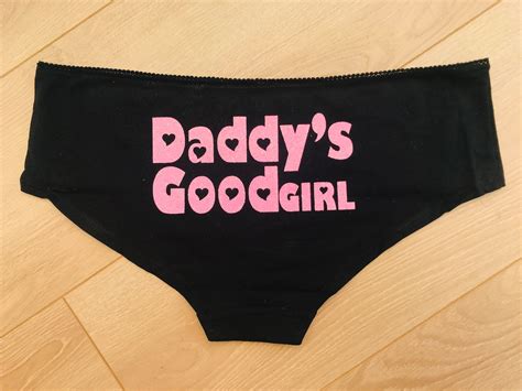 Daddys Good Girl Knickers Sparkly Pink Panties Daddy Etsy