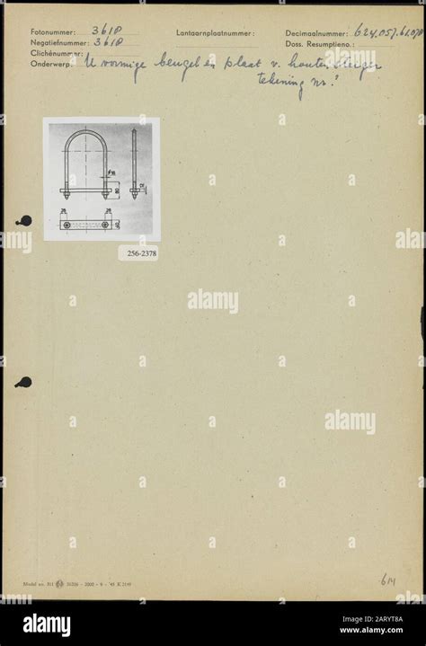 U Shaped Bracket And Plate Of Wooden Scaffolding Date May 1952