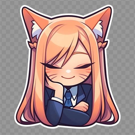 Una Chica De Anime Con El Pelo Largo Y Naranja Archivo PSD Premium