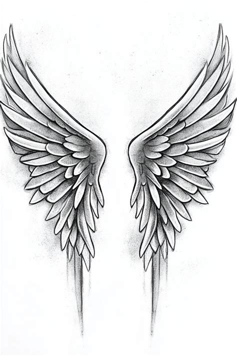 27 Free Printable Tattoo Sketches And Unique Drawings Ideas For Your Next Ink Angel Wings