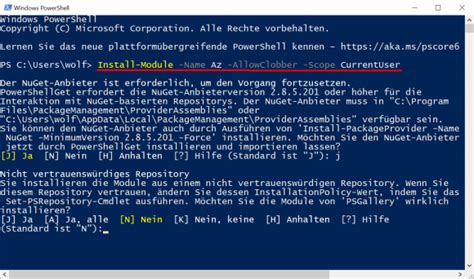 Powershell Module Für Azure Installieren Verbindung Herstellen Windowspro