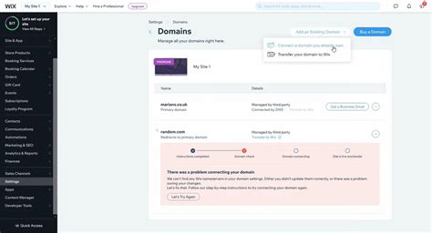 how to connect a godaddy domain to wix