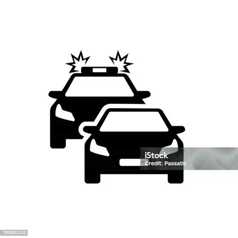 孤立的插圖向量警車白色背景向量圖形及更多汽車圖片 汽車 追 追逐 Istock