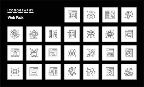 Premium Vector 25 Web Pack Line Icon Pack Vector Icons Illustration