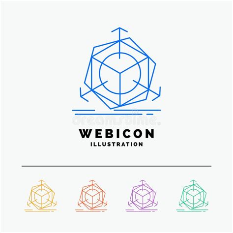 D Change Correction Modification Object Color Line Web Icon Template Isolated On White