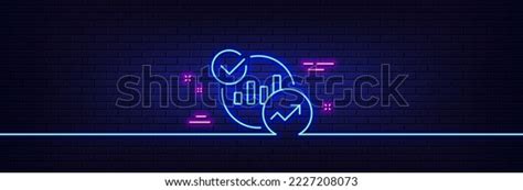 neon light glow effect charts statistics stock vector royalty free