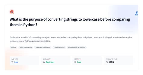What Is The Purpose Of Converting Strings To Lowercase Before Comparing Them In Python Labex