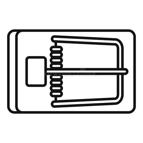 Wood Mouse Trap Icon Outline Style Stock Vector Illustration Of