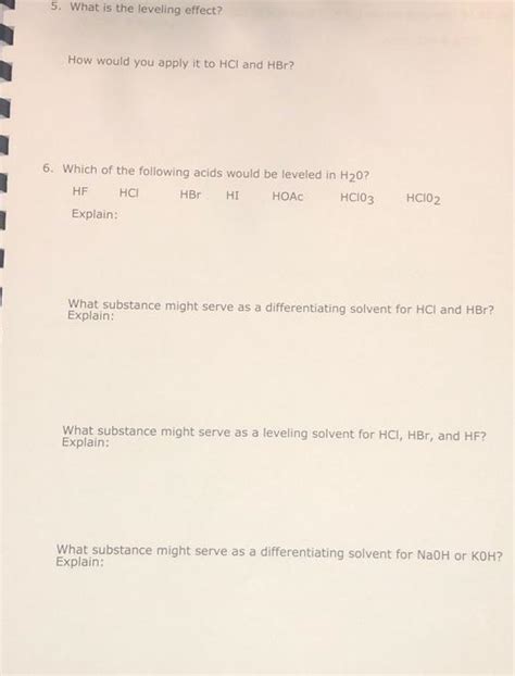 solved 5 what is the leveling effect how would you apply