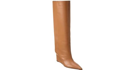 Jimmy Choo Blake Kb Leather Knee High Boot In Brown Lyst