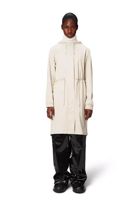 Rains String Parka Dune Grain Raincoat Free H Delivery Thunderkraft