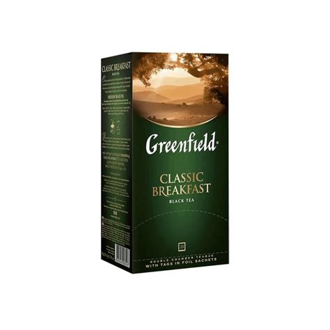 Greenfield Чай в пакетиках, Classic Breakfast, черный, индийский, 25 ...