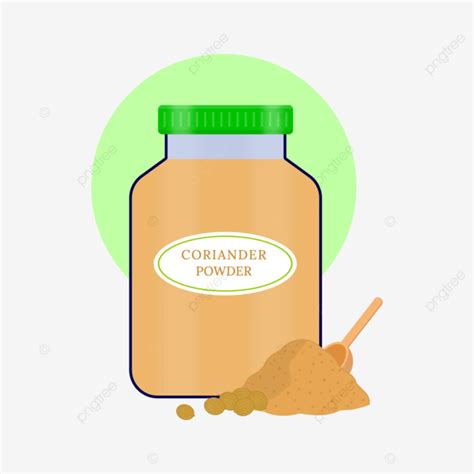 고수 가루 벡터 일러스트 레이 션의 귀여운 항아리 고수 가루 항아리 고수 가루 고수 잎 Png 일러스트 및 벡터 에 대한 무료 다운로드 Pngtree