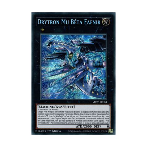 Drytron Mu B Ta Fafnir Mp Fr Carte Yu Gi Oh L Unit Dracaugames