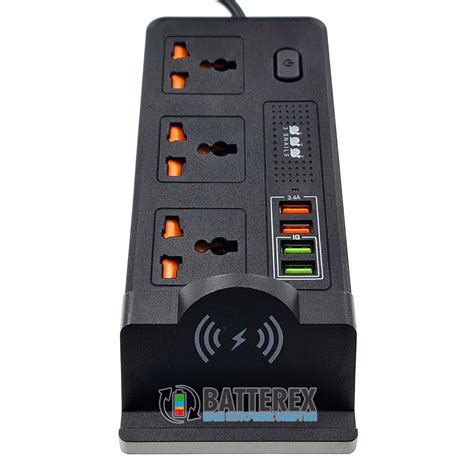 Сетевой фильтр удлинитель BKL-20 Black на 3 розетки и 4 USB с ...