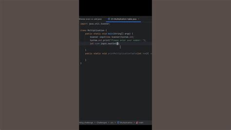 Multiplication Table Using Java Java Coding Programming Python