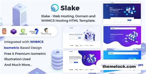 Slake Web Hosting Domain And Whmcs Hosting Html Template Themelock