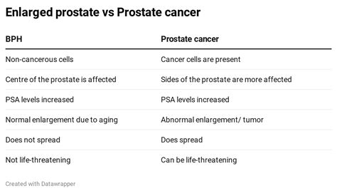 Enlarged Prostate And Prostate Cancer Differences Risks And Symptoms