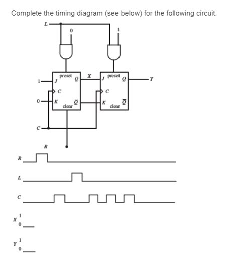 Solved Complete The Timing Diagram See Below For The