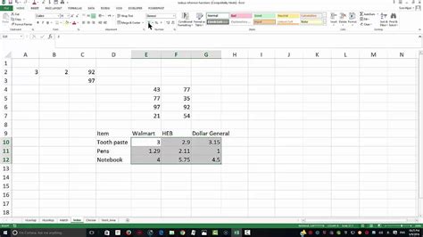 Ms Excel Hlookup Match Index Youtube