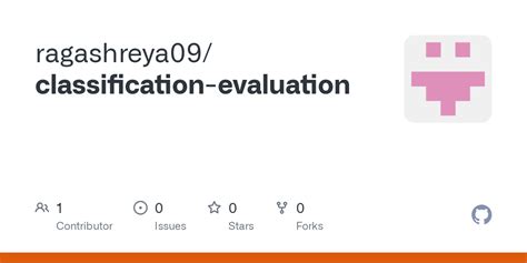 Github Ragashreya09classification Evaluation