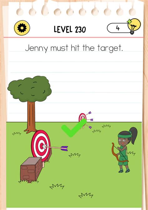 Brain Test 4 Level 230 Jenny Must Hit The Target Answers And Solutions