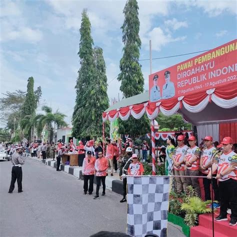 Semarak HUT Ke 77 RI Dandim 1015 Spt Hadiri Acara Pelepasan Pawai