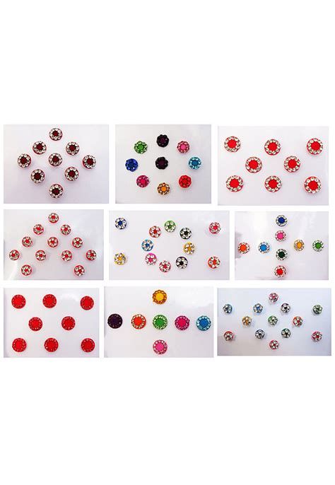 Buy Embellished Assorted Round Shape Bindi Set Online Jjd9 Utsav