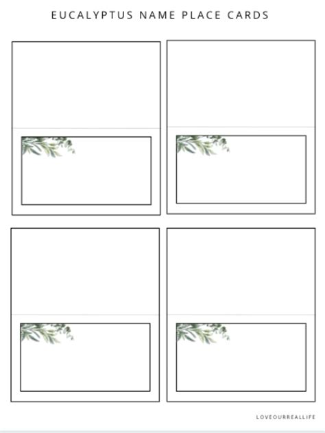 Free Place Card Printable Templates For Any Occasion Love Our